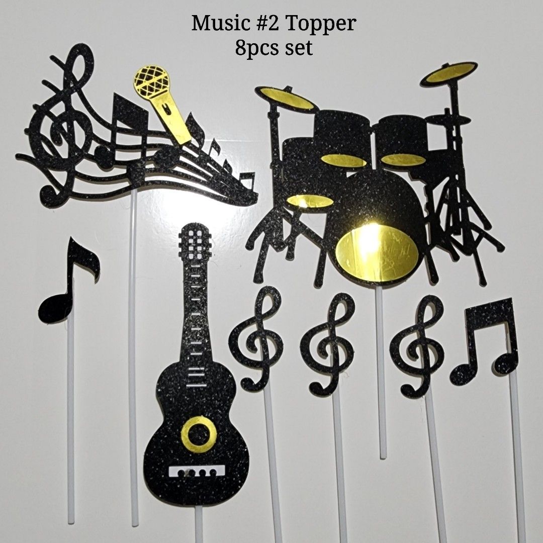 Music #2 Cake Topper, Furniture & Home Living, Kitchenware & Tableware ...