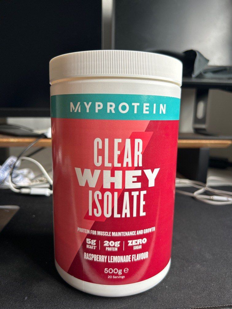 MyProtein Clear Whey Isolate (Raspberry Lemonade), Health & Nutrition ...