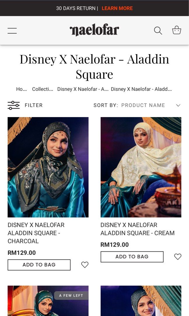 Naelofar Disney, Women's Fashion, Muslimah Fashion, Hijabs on Carousell