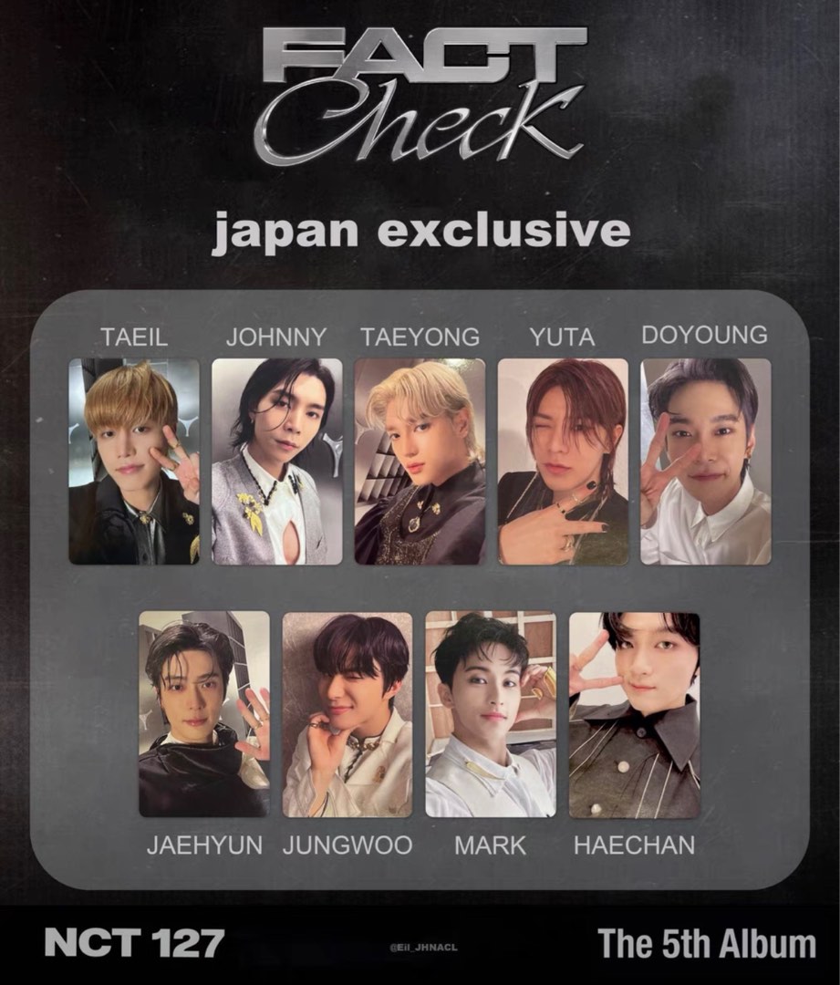 NCT 127 FACT CHECK JAPAN SHIBUYA109 LUCKYDRAW PHOTOCARD PC, Hobbies ...