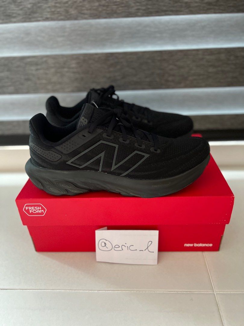 New Balance 1080V13 full black colorway US10, Men's Fashion, Footwear ...