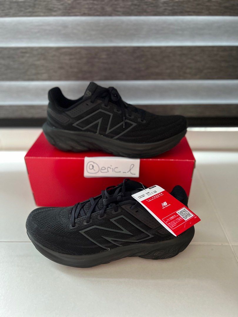 New Balance 1080V13 full black colorway US10, Men's Fashion, Footwear ...