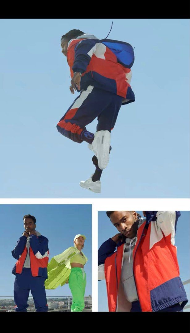 Nike Windrunner Hooded Jacket ( red &blue), Men's Fashion, Coats ...
