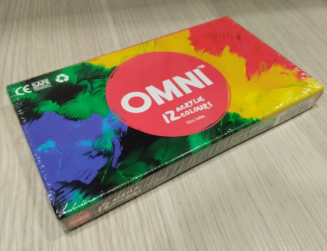 OMNI Acrylic Colour Set (12 Acrylic Colours), Hobbies & Toys ...