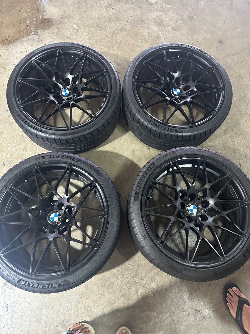 Original BMW M3 tyres and rims., Car Accessories, Tyres & Rims on Carousell