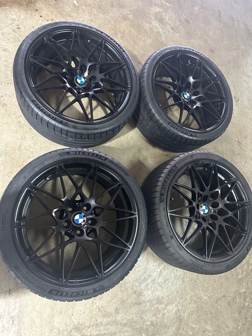 Original BMW M3 tyres and rims., Car Accessories, Tyres & Rims on Carousell