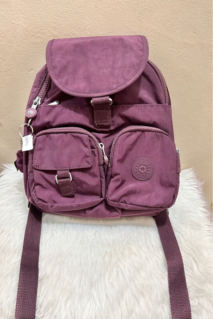 Original Kipling Lovebug Dark Plum Tonal Small Backpack, Women's ...