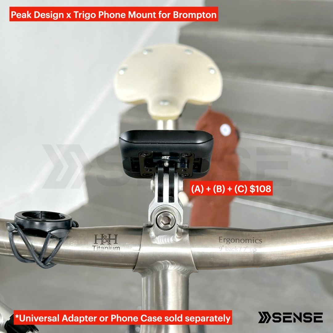 Peak Design x Trigo Phone Mount for Brompton, Sports Equipment ...