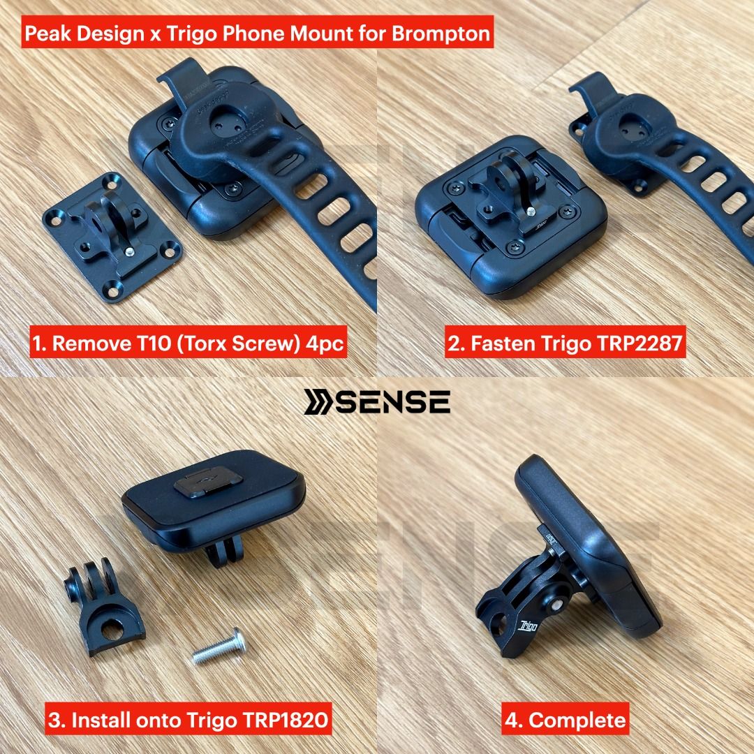 Peak Design x Trigo Phone Mount for Brompton, Sports Equipment ...