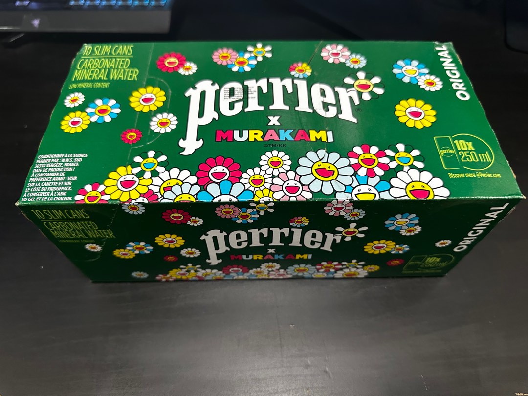 Perrier x Murakami Slim Cans Carbonated Mineral Water, Hobbies & Toys ...