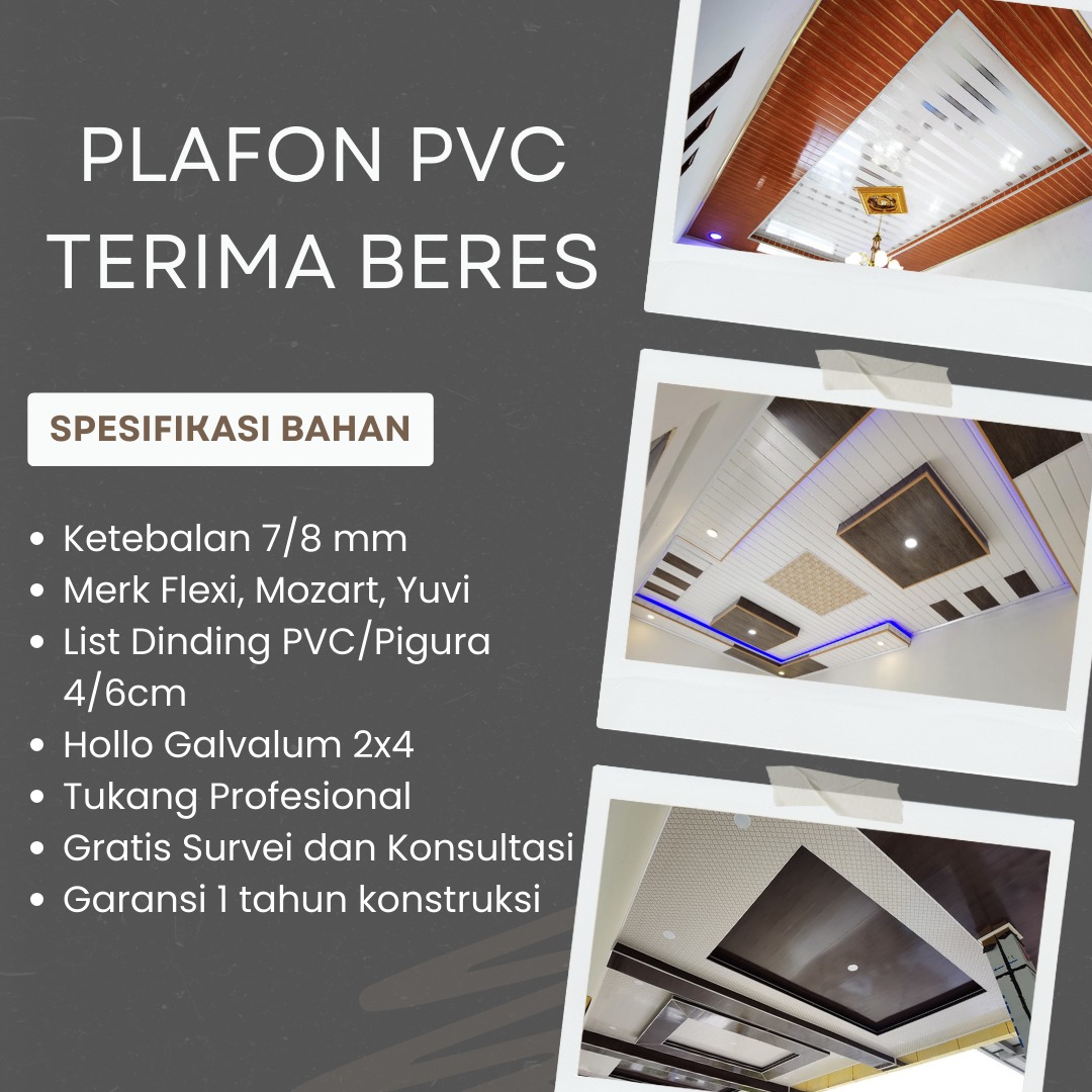 plafon pvc putih polos mitra shankara ltd, bandar lampung | 0853-7788 ...