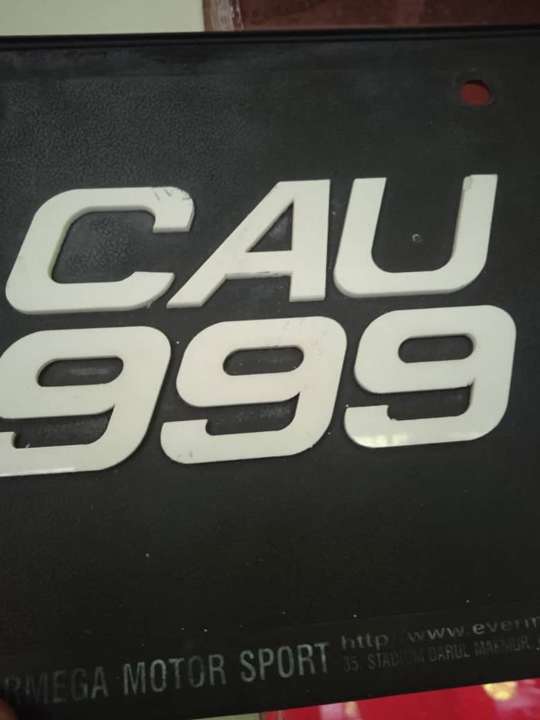 Plate Number CAU 999, Auto Accessories on Carousell