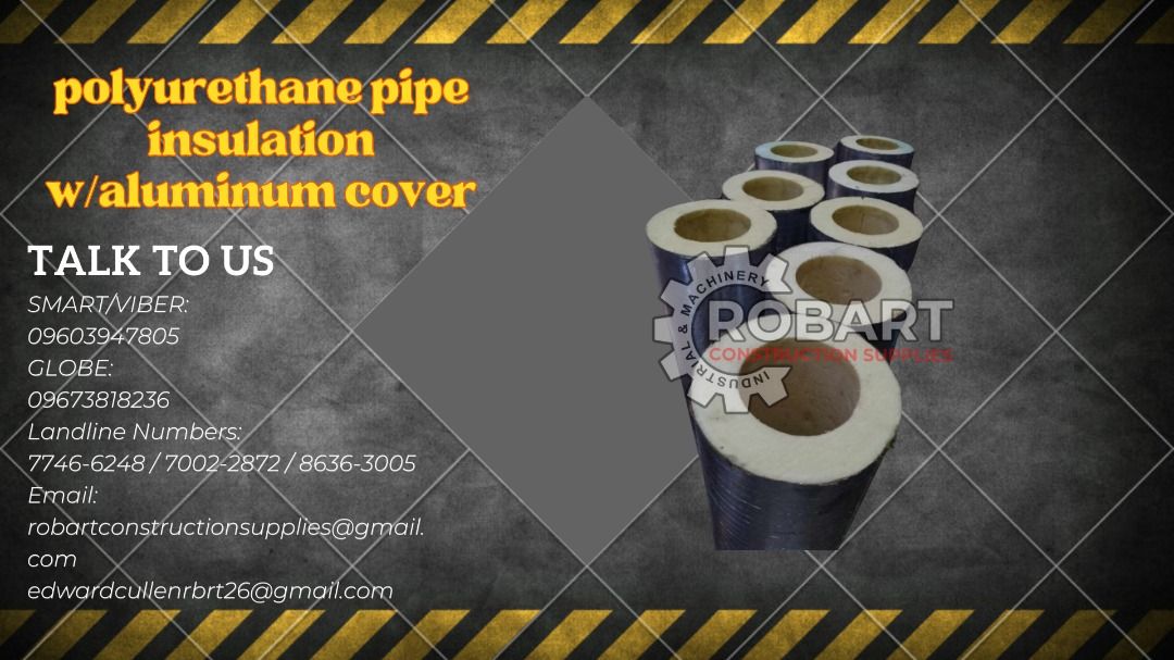 polyurethane pipe insulation w/aluminum cover, Commercial & Industrial ...