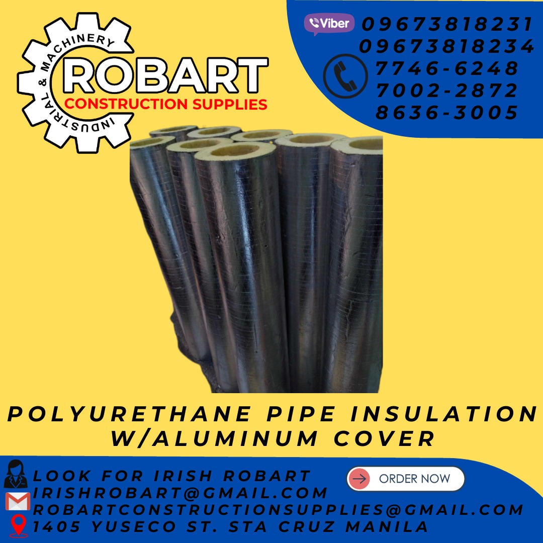 polyurethane pipe insulation w/aluminum cover, Commercial & Industrial ...