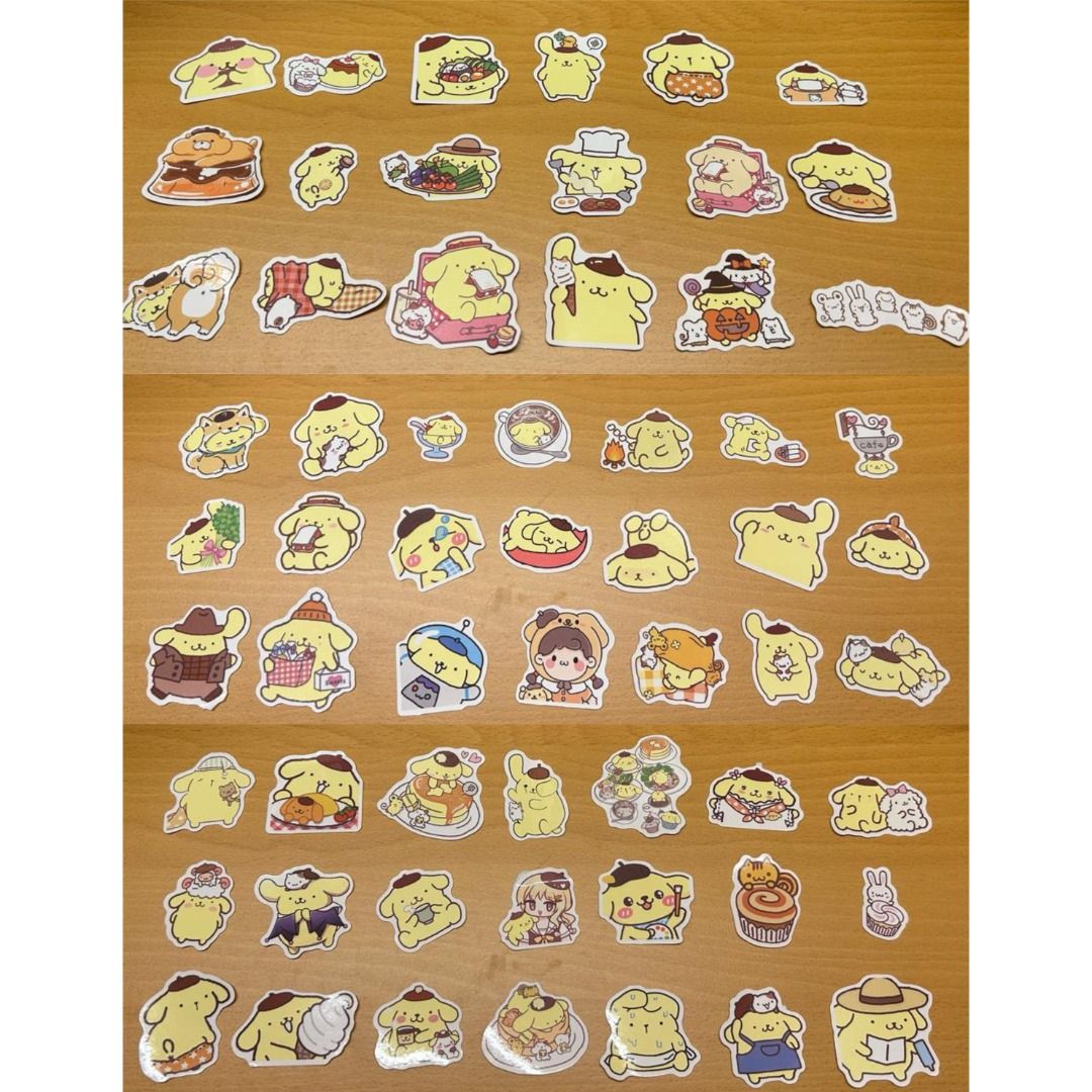 Pom Pom Purin Stickers, Hobbies & Toys, Stationery & Craft, Other ...