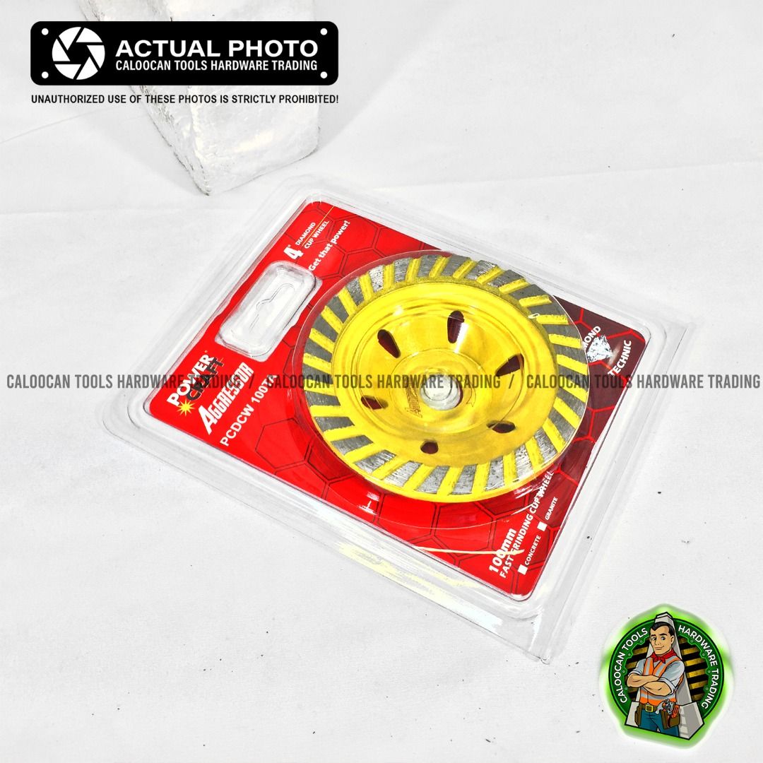 POWERCRAFT Aggressor 4"/100mm Diamond Cup Wheel ( For Turbo Aggressor) - PCDCW-100TA, Commercial ...