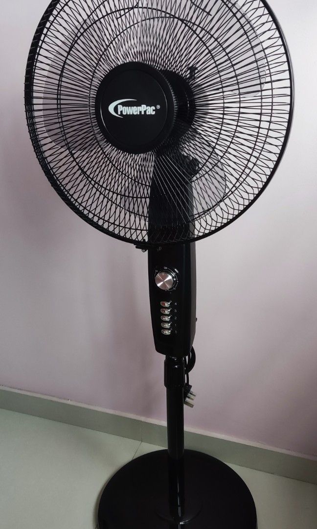 (Free Home Delivery) PowerPac 16 inches stand fan PPFS-30, Furniture ...