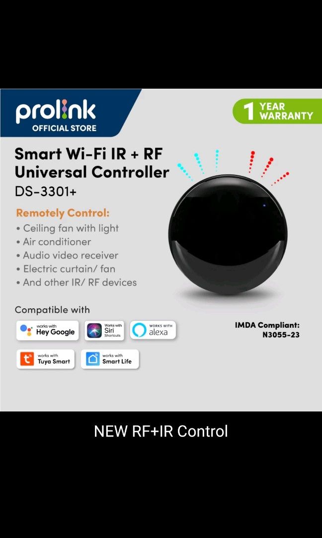Prolink smart ir rfid remote controller ds3301+, TV & Home Appliances, Other Home Appliances on ...