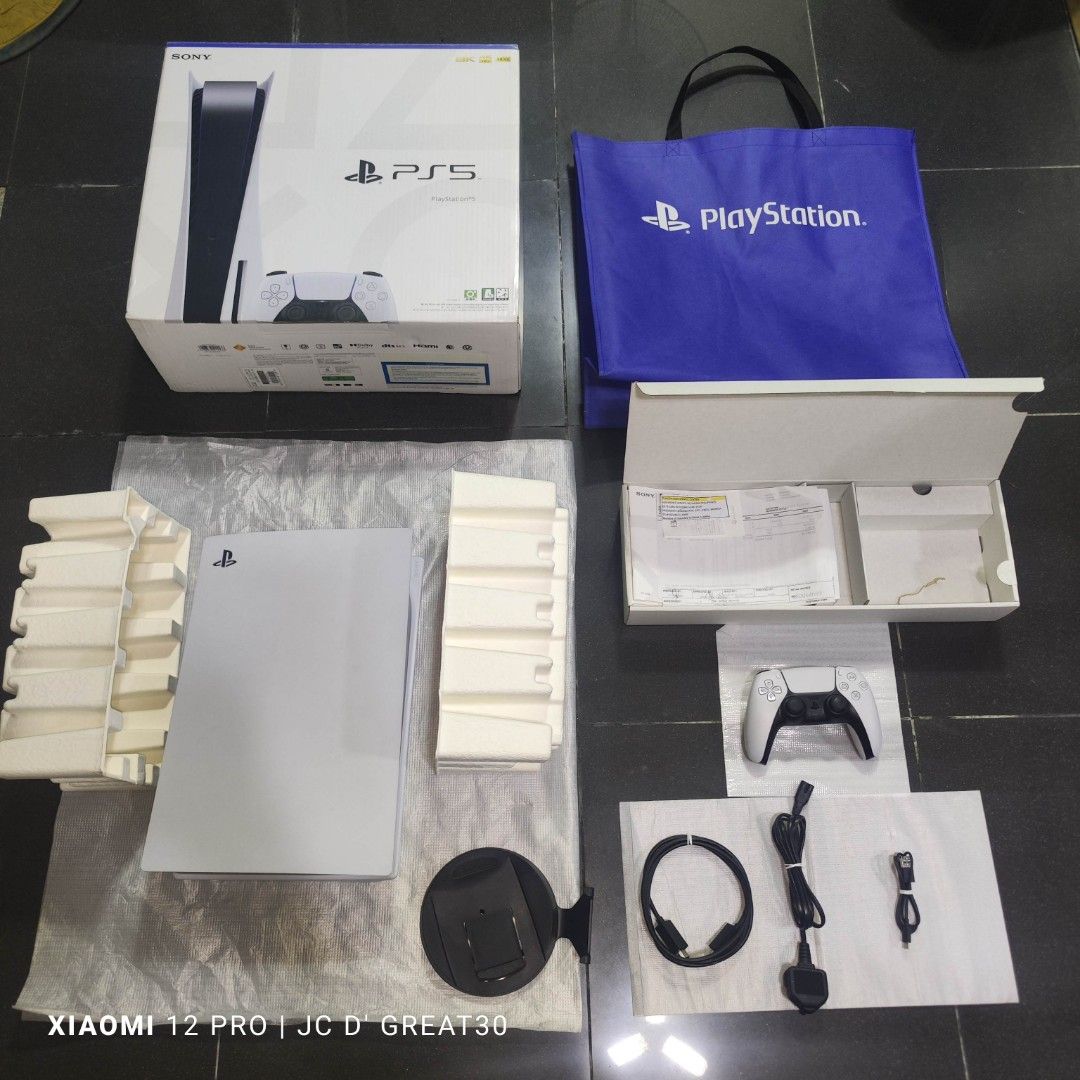 PS5 Sony PlayStation Disc Edition Complete with Warranty Receipt, Video ...