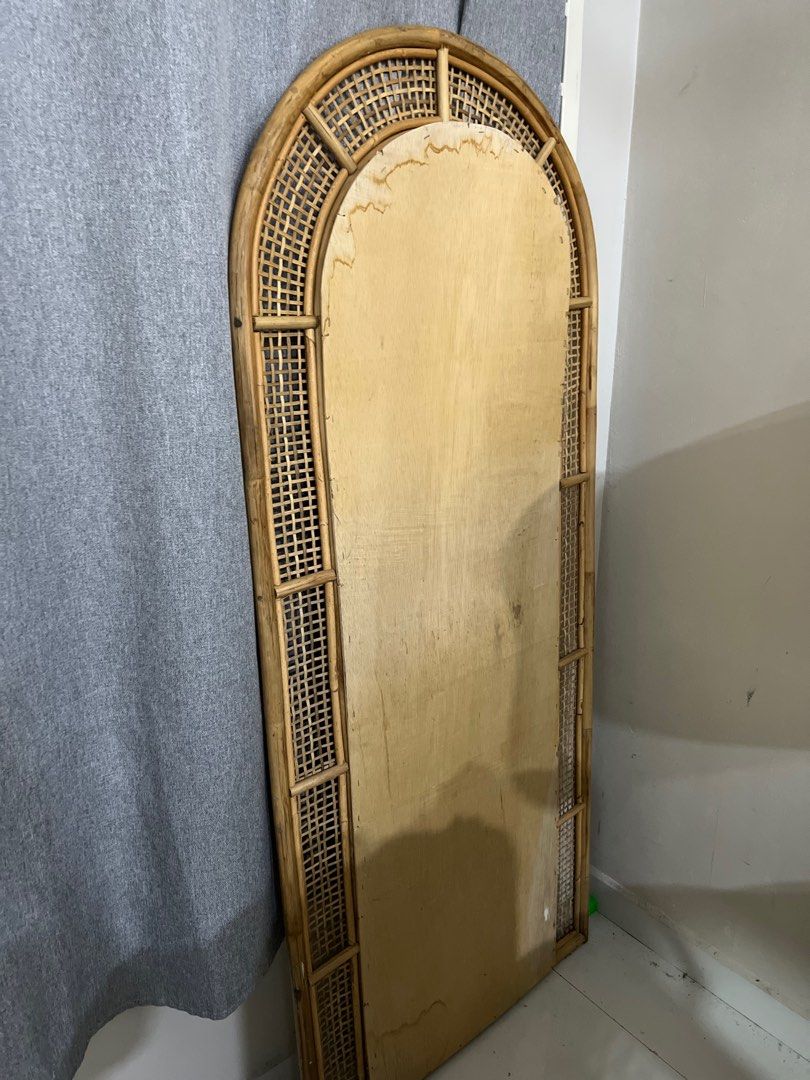 Rattan rotan full body mirror, Furniture & Home Living, Home Decor ...