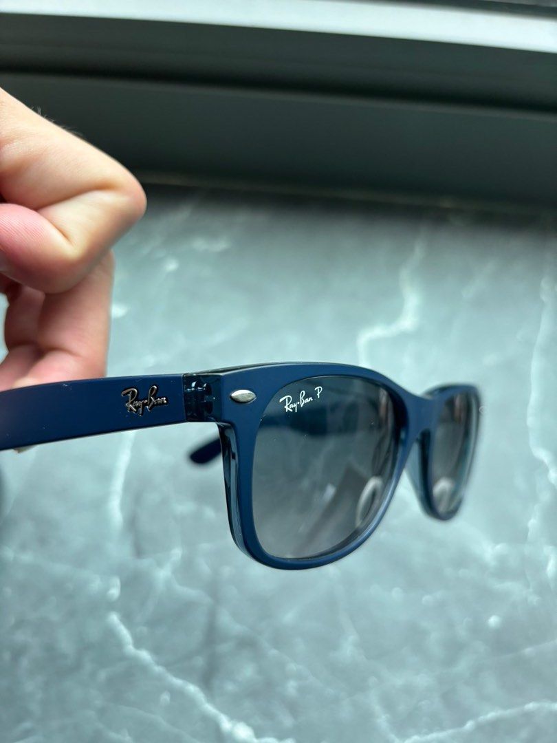 Ray Ban new wayfarer (blue), Men's Fashion, Watches & Accessories ...