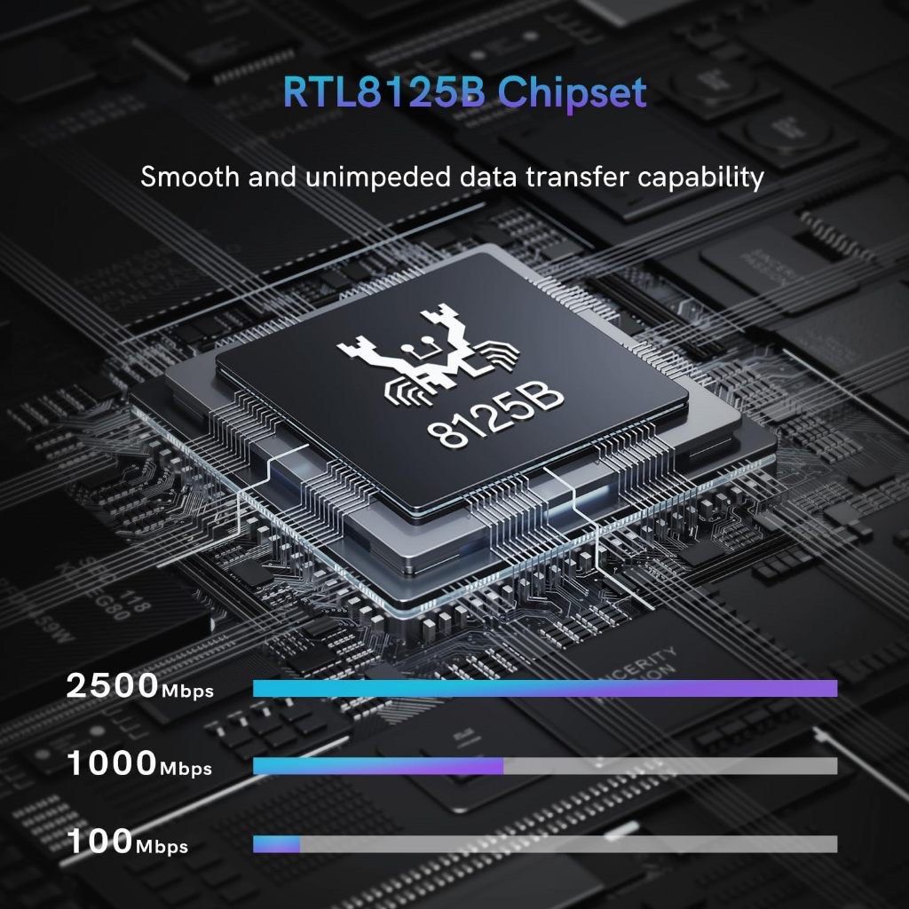 Realtek 2.5G Lan Gigabit PCIe Ethernet Adapter Card FREE Heatsink Low ...