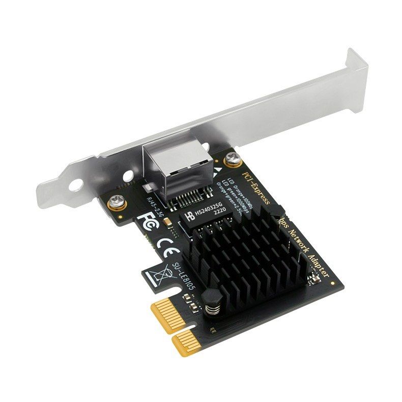 Realtek 2.5G Lan Gigabit PCIe Ethernet Adapter Card FREE Heatsink Low ...