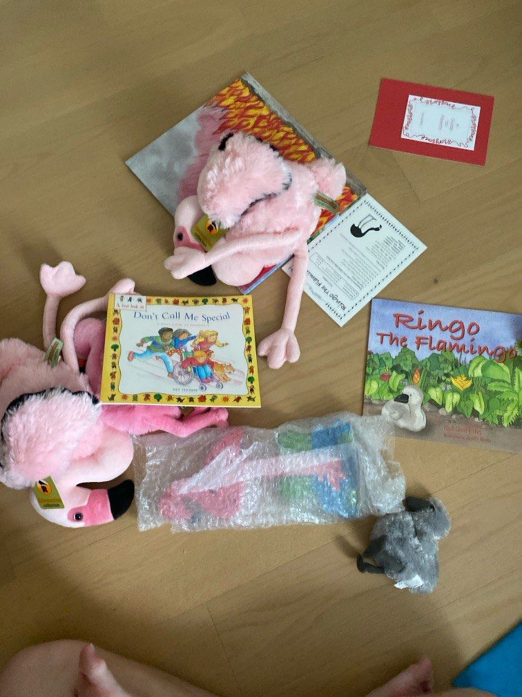 Ringo the flamingo story sack, Babies & Kids, Infant Playtime on Carousell