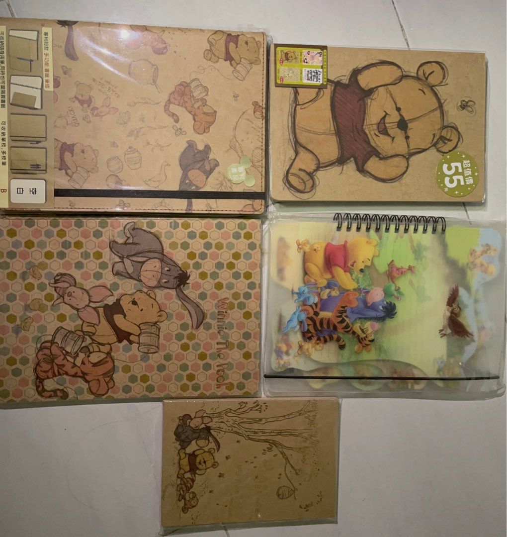 Sanrio Disney character notebook Winnie the Pooh hello kitty, Hobbies ...