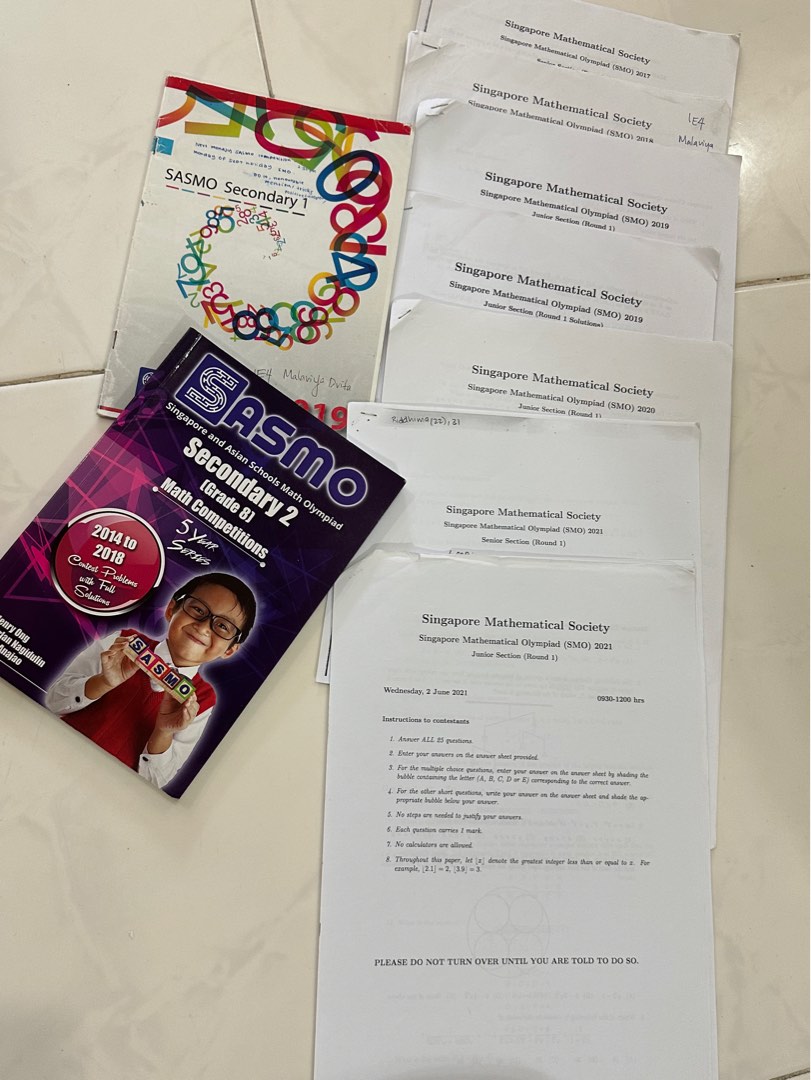SASMO math olympiad notes, Hobbies & Toys, Books & Magazines ...