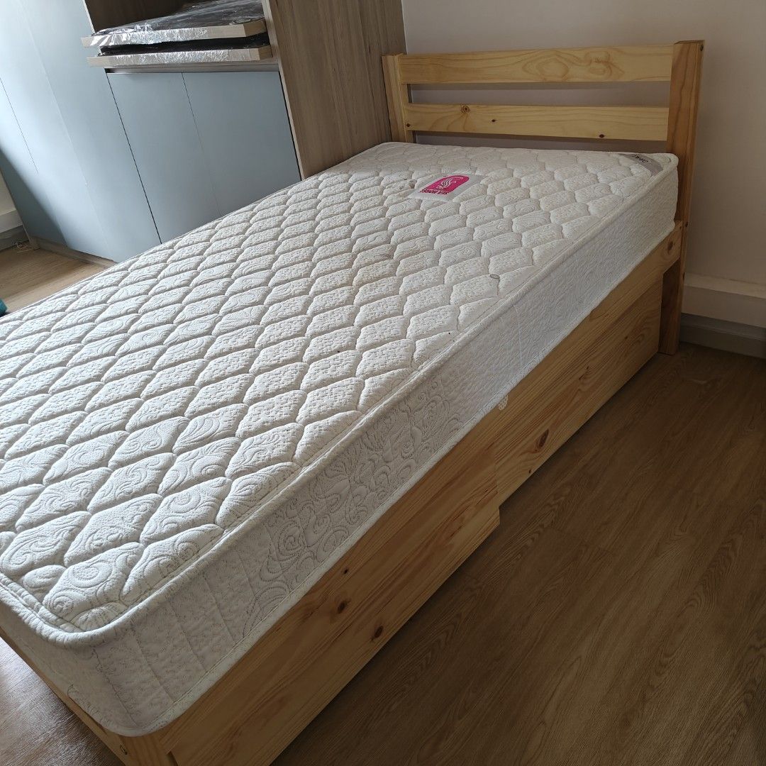 Seahorse super single bed frame, Furniture & Home Living, Furniture ...
