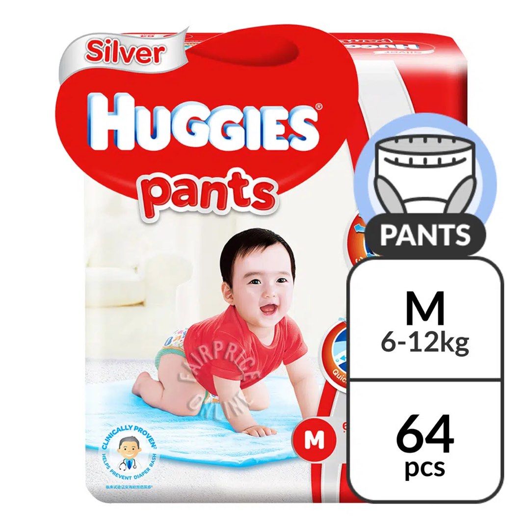 Sengkang baby diapers pampers Huggies Baby Diaper Silver Pants > M (6 - 12kg), Babies & Kids ...
