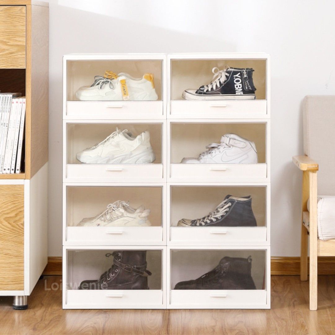 Shoe Box Storage Stackable Drawers Type, Furniture & Home Living, Home ...