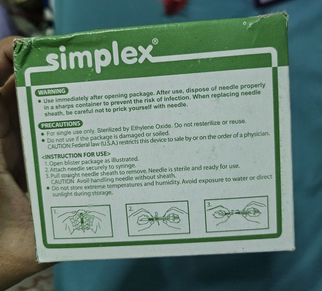 Single use sterile needle gauge 18 simplex, Health & Nutrition, Medical Supplies & Tools on ...
