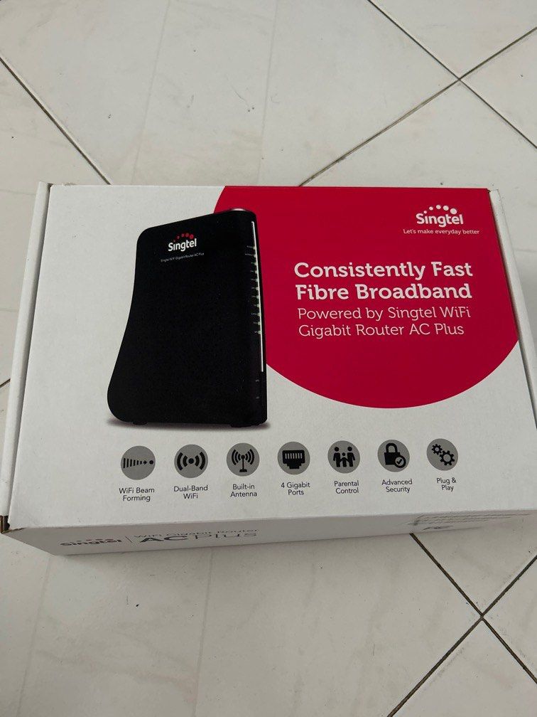 Singtel AC Plus wifi router, Computers & Tech, Parts & Accessories ...