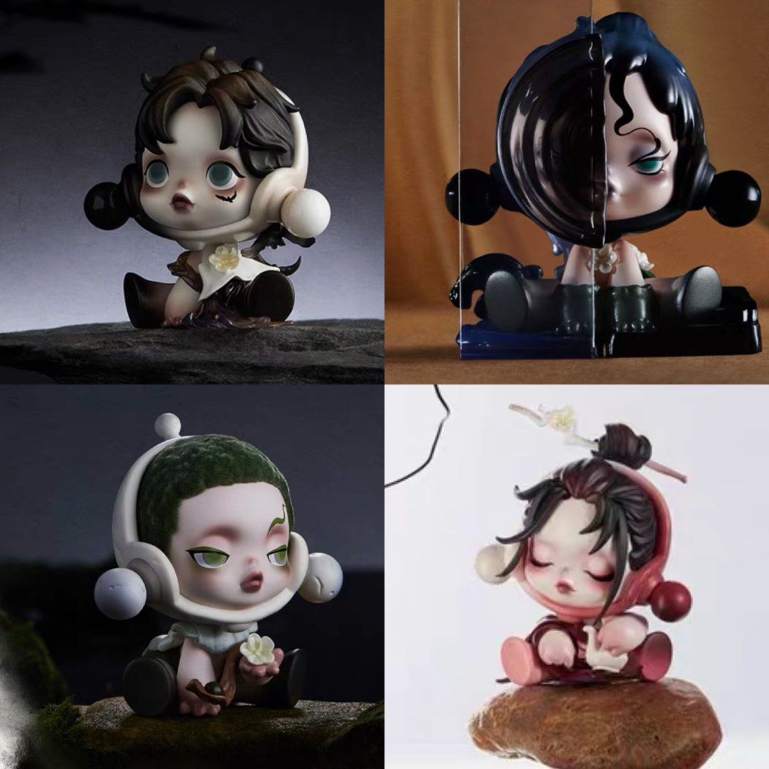 SKULLPANDA The ink plum blossom series POPMART / full set / single ...