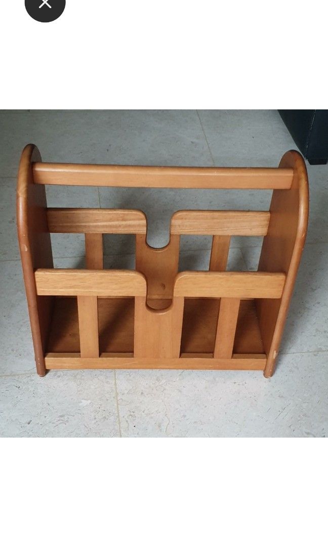 Solid Wood Magazine Rack, Furniture & Home Living, Furniture, Shelves ...