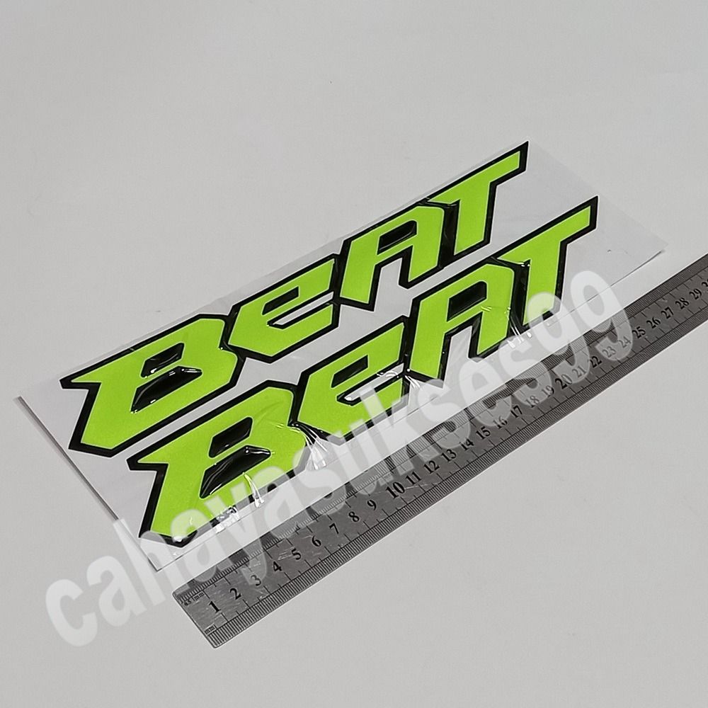 Sticker Honda BEAT Hijau Stabilo 30cm Stiker Tangki Motor BEAT 20cm ...