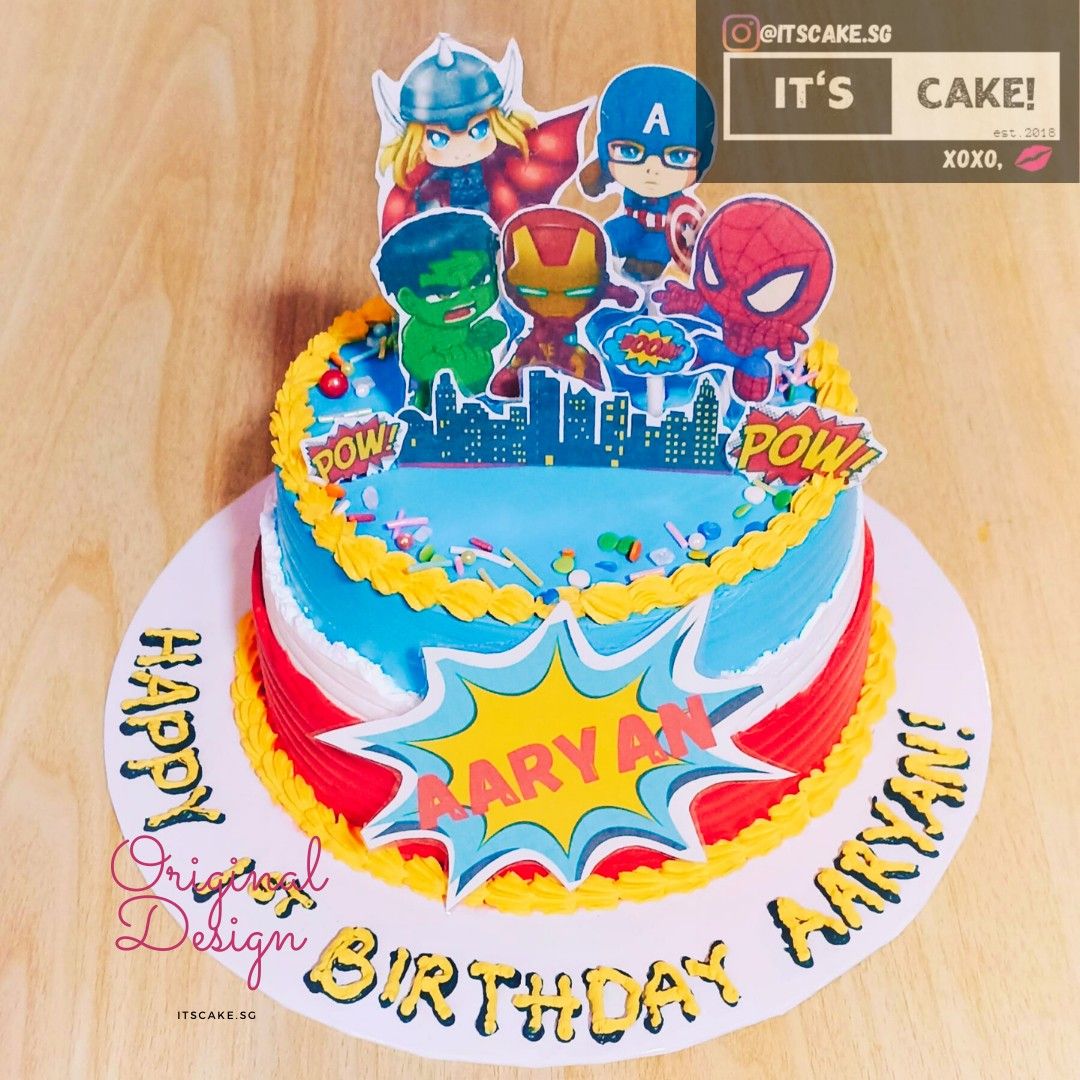Superhero Themed Cakes - Marvel/Spiderman/Batman/DC/PJ Mask, Food ...