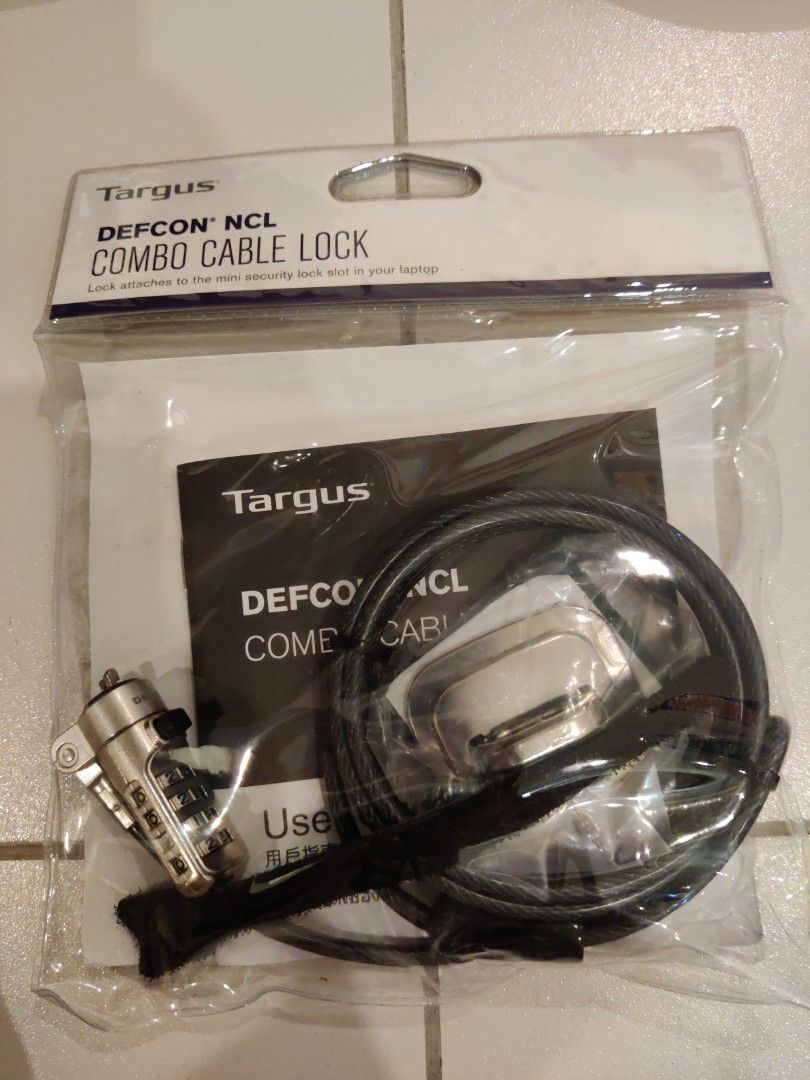 Targus Defcon NCL Combo Cable Lock, Computers & Tech, Parts ...