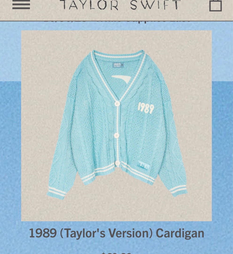 TAYLOR SWIFT 1989 CARDIGAN OFFICIAL MERCH, Hobbies & Toys, Memorabilia ...