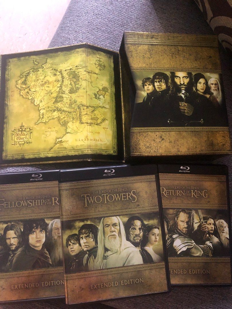THE LORD OF THE RINGS TRILOGY EXTENDED EDITION BOX SET BLU RAY, Hobbies & Toys, Music & Media ...