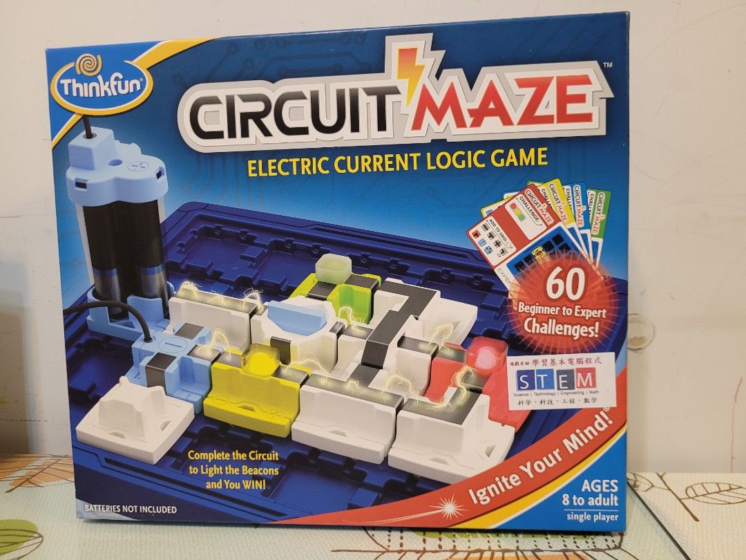 Thinkfun Circuit Maze Electronic Current Logic Game 仿電流迷宮遊戲, 興趣及遊戲, 玩具 ...