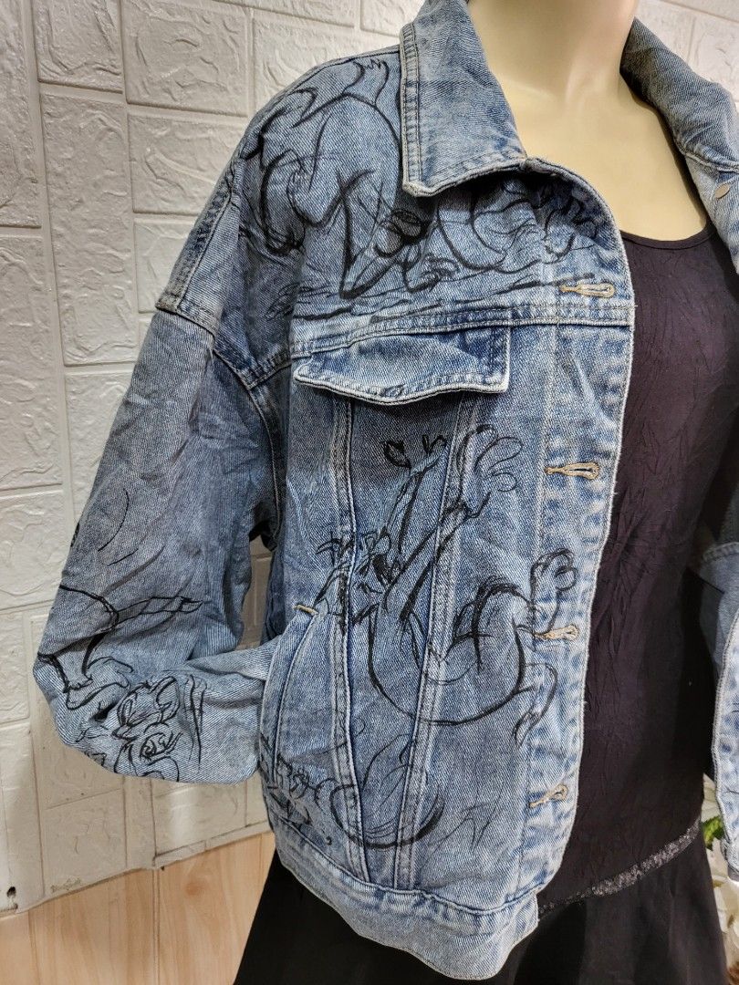 Tom&Jerry Denim jacket, Women's Fashion, Coats, Jackets and Outerwear ...