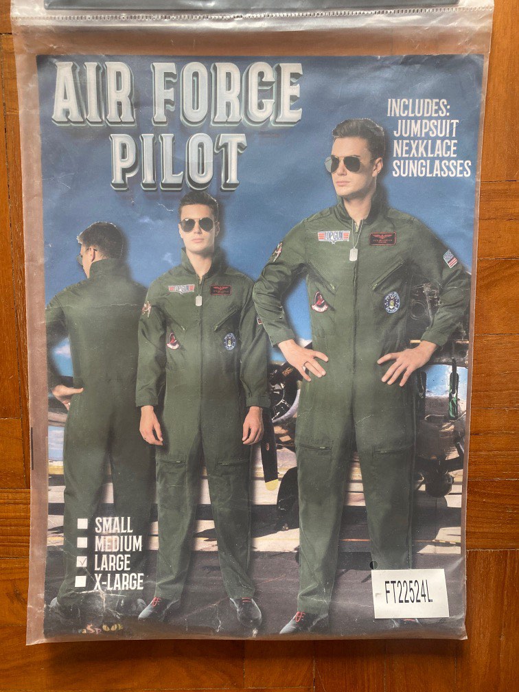 Top Gun Halloween Outfit Costume, Men's Fashion, Tops & Sets, Sets ...