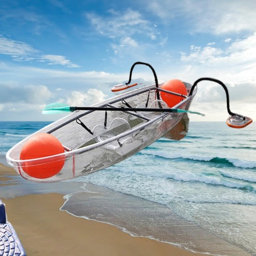 Transparent boat (M-047 2 person rowing boat), Sports Equipment, Sports ...