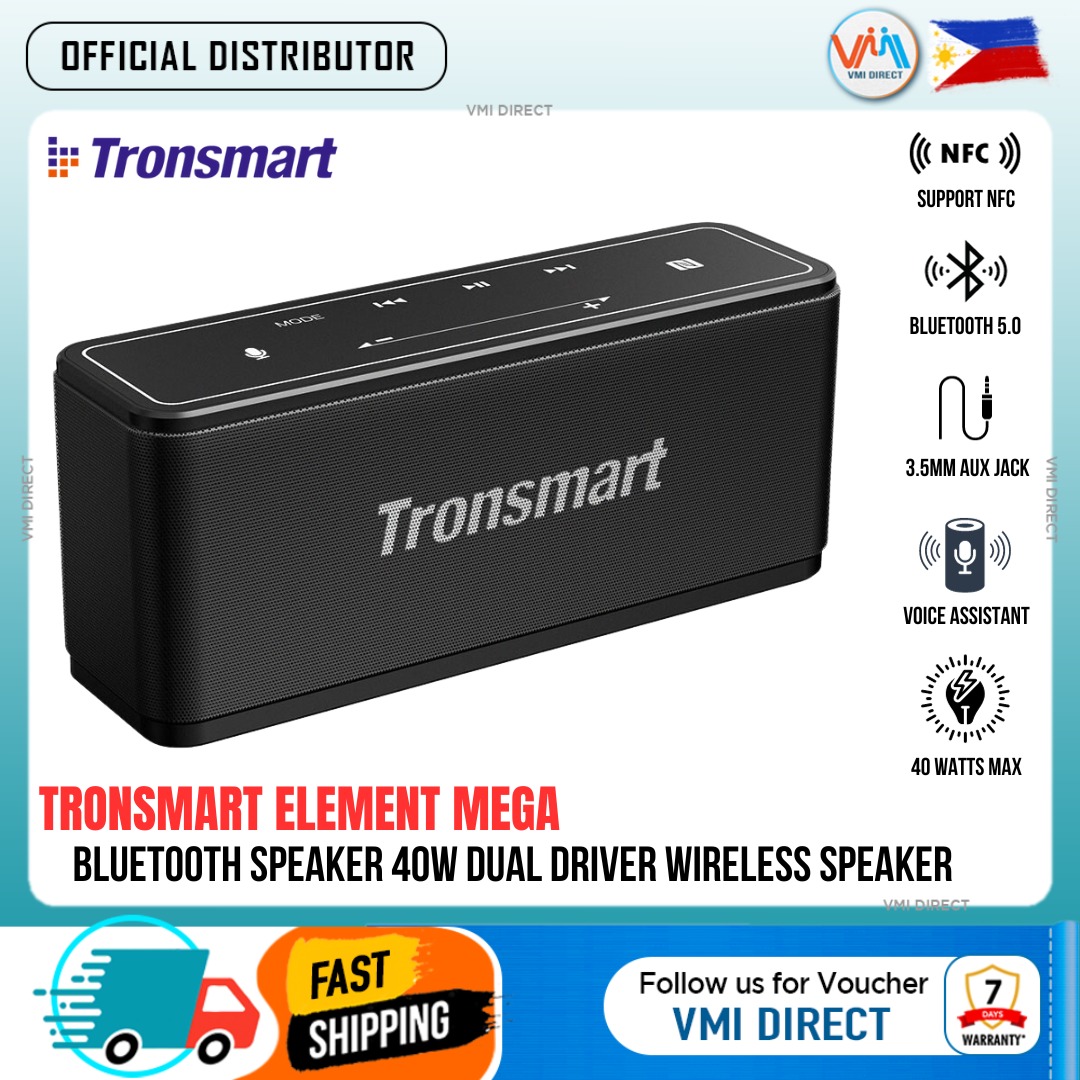 Tronsmart Mega Bluetooth Speaker 40W Dual Driver Wireless Speaker high ...