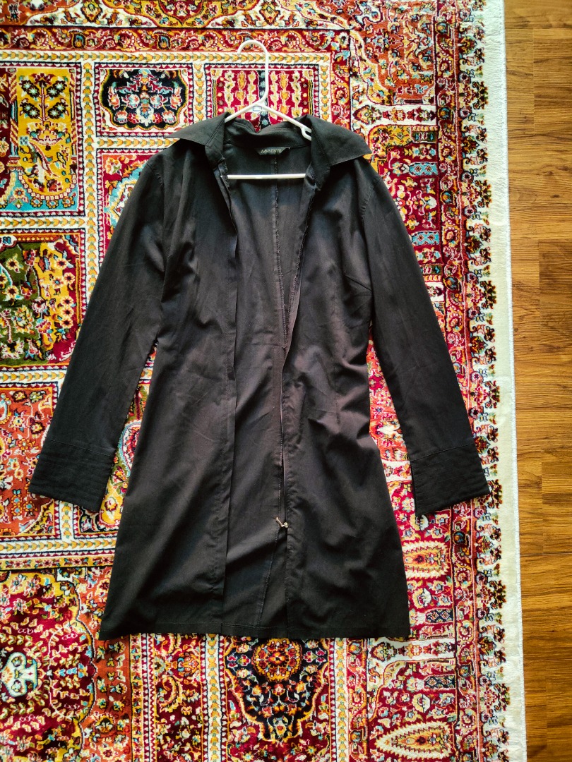 Turkish classic plain black long sleeve midi zipper dress overall ...