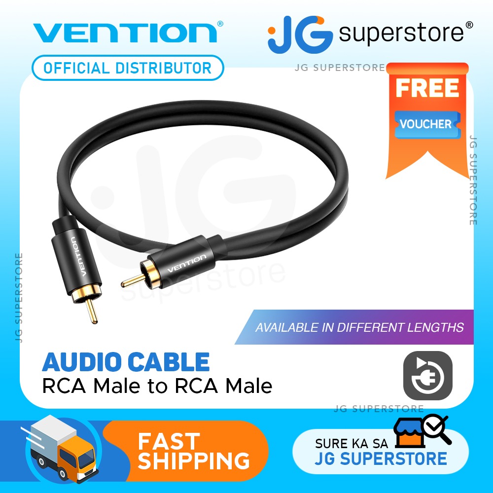 Vention RCA Male to Male Coaxial Audio/Video Cable Gold-plated for ...