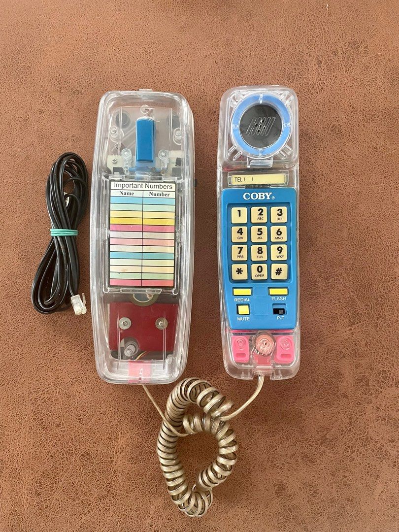 Vintage COBY 80's Transparent Trimline Telephone, Mobile Phones ...